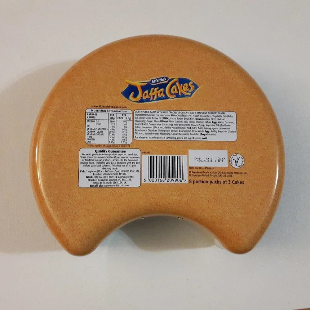 Jaffa Cakes | Accents | Mcvities Jaffa Cakes Cookie Bite Shaped Tin ...